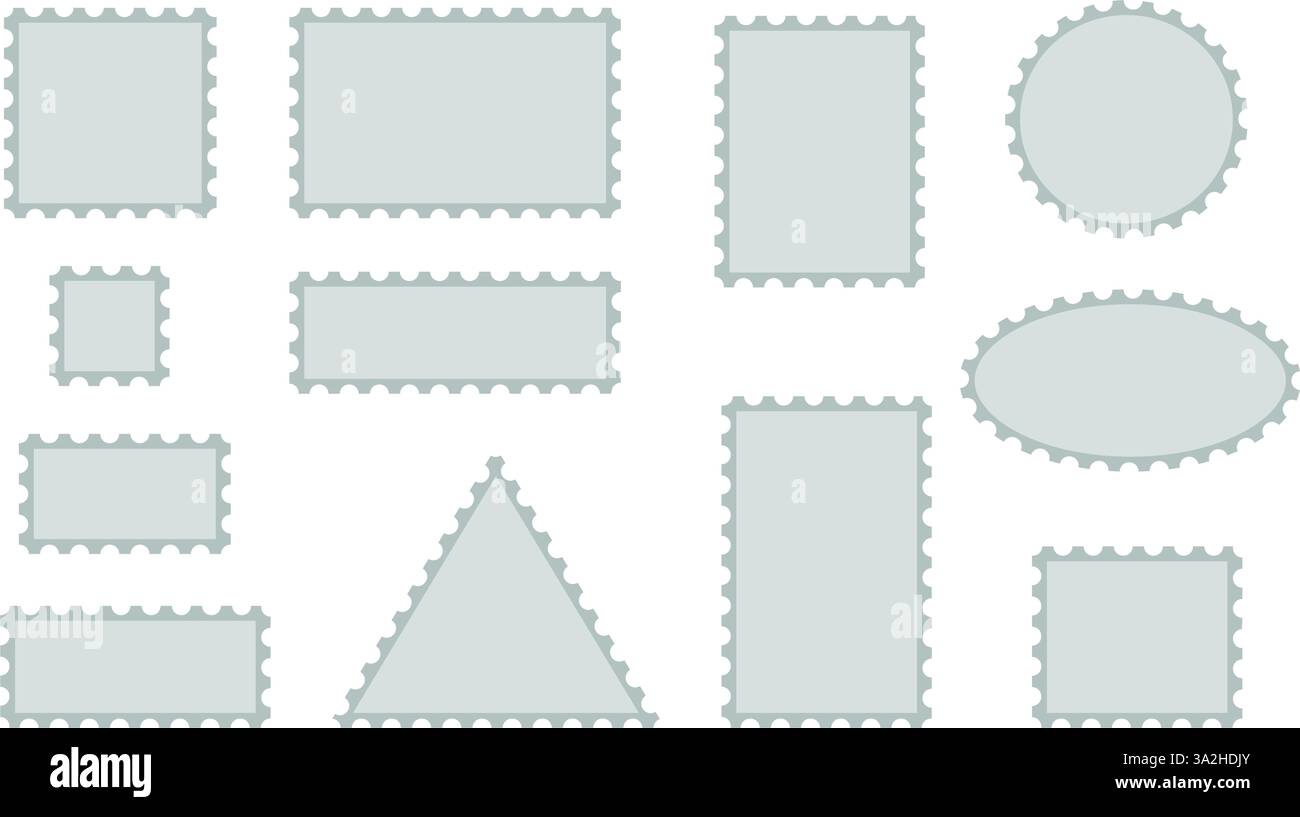 Blank postage stamp templates set Stock Vector Image & Art - Alamy
