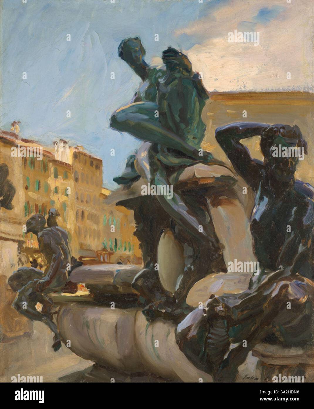 'Fountain of Neptune' by John Singer Sargent, painted in 1902, depicts ...