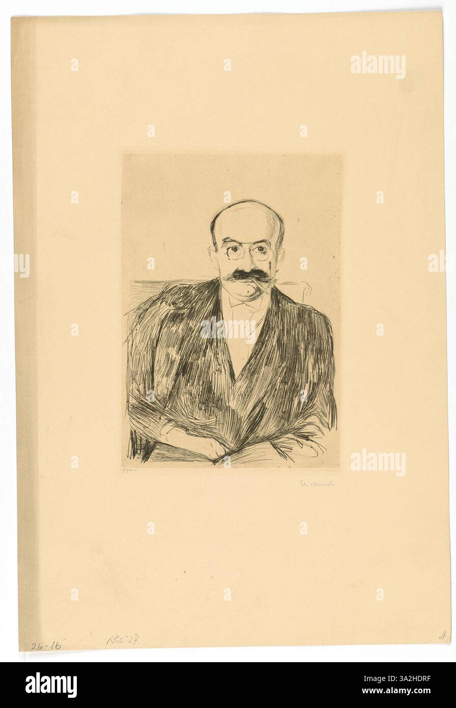 This portrait, created in 1921 by Edvard Munch, features Dr. Max Asch ...