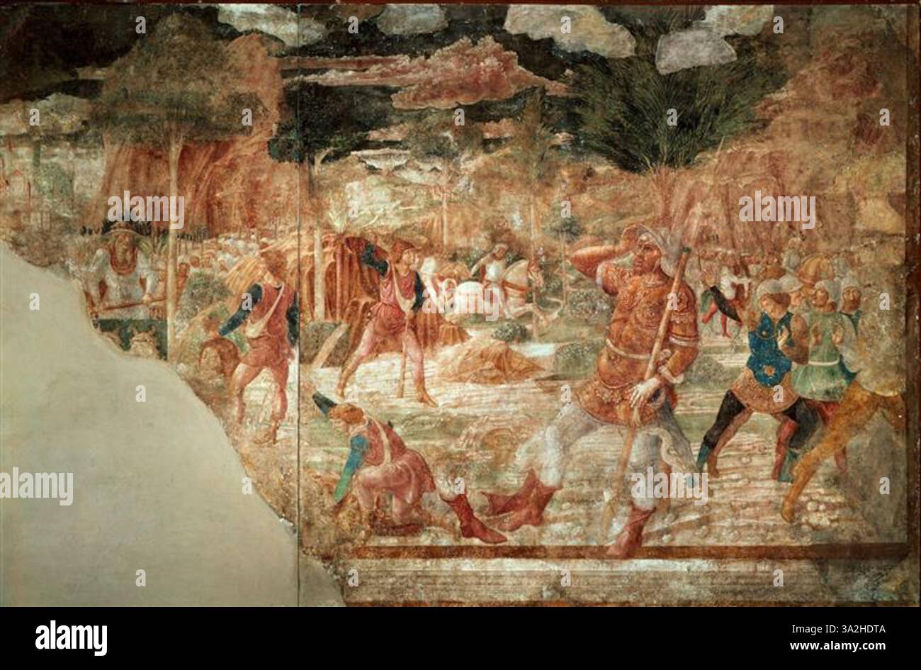 Benozzo Gozzoli's 'David and Goliath' depicts the biblical story of ...