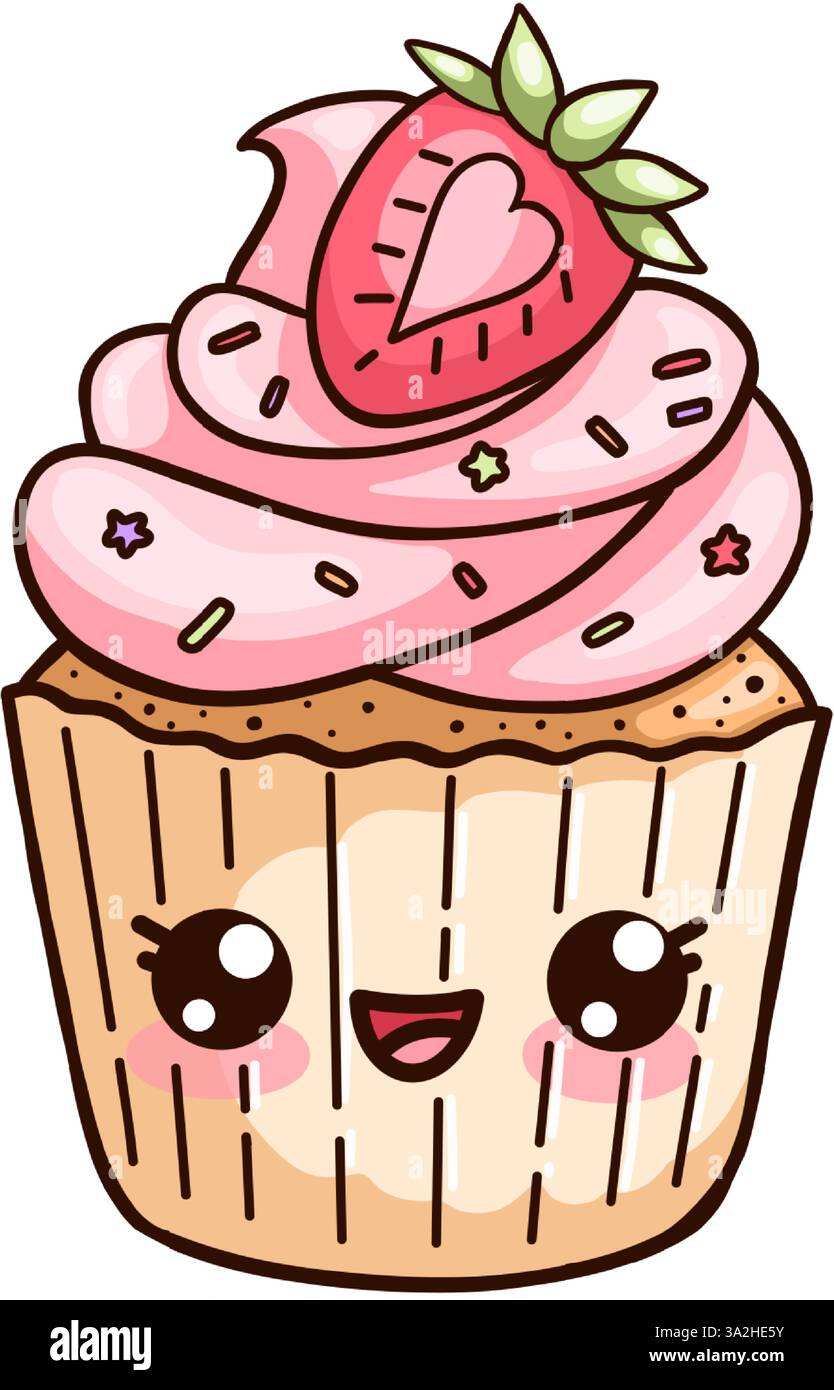 Breakfast coffee cupcake in Stock Vector Images - Alamy