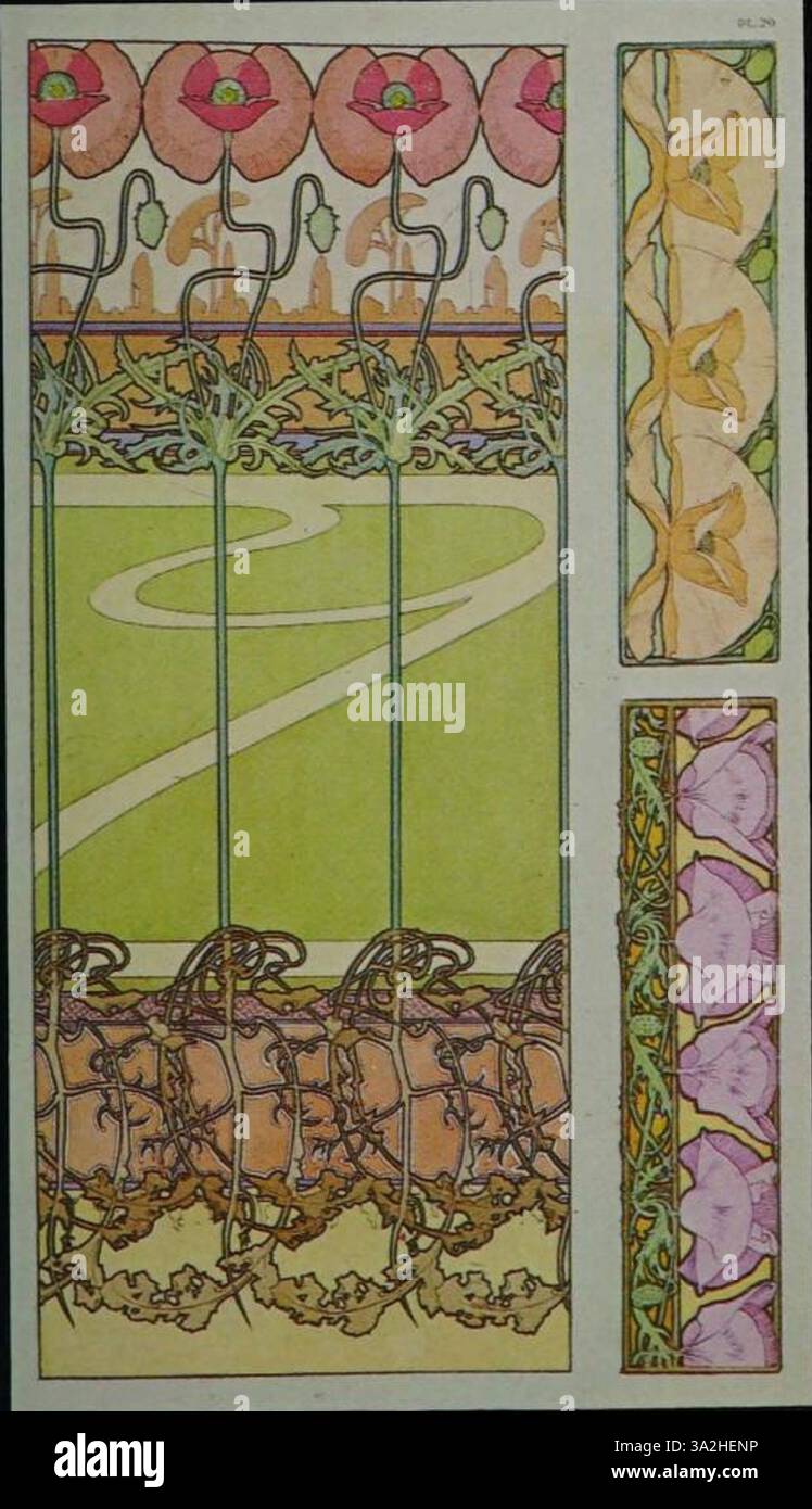 'Bridges, L31-10' by Alphonse Mucha features intricate ornamental ...