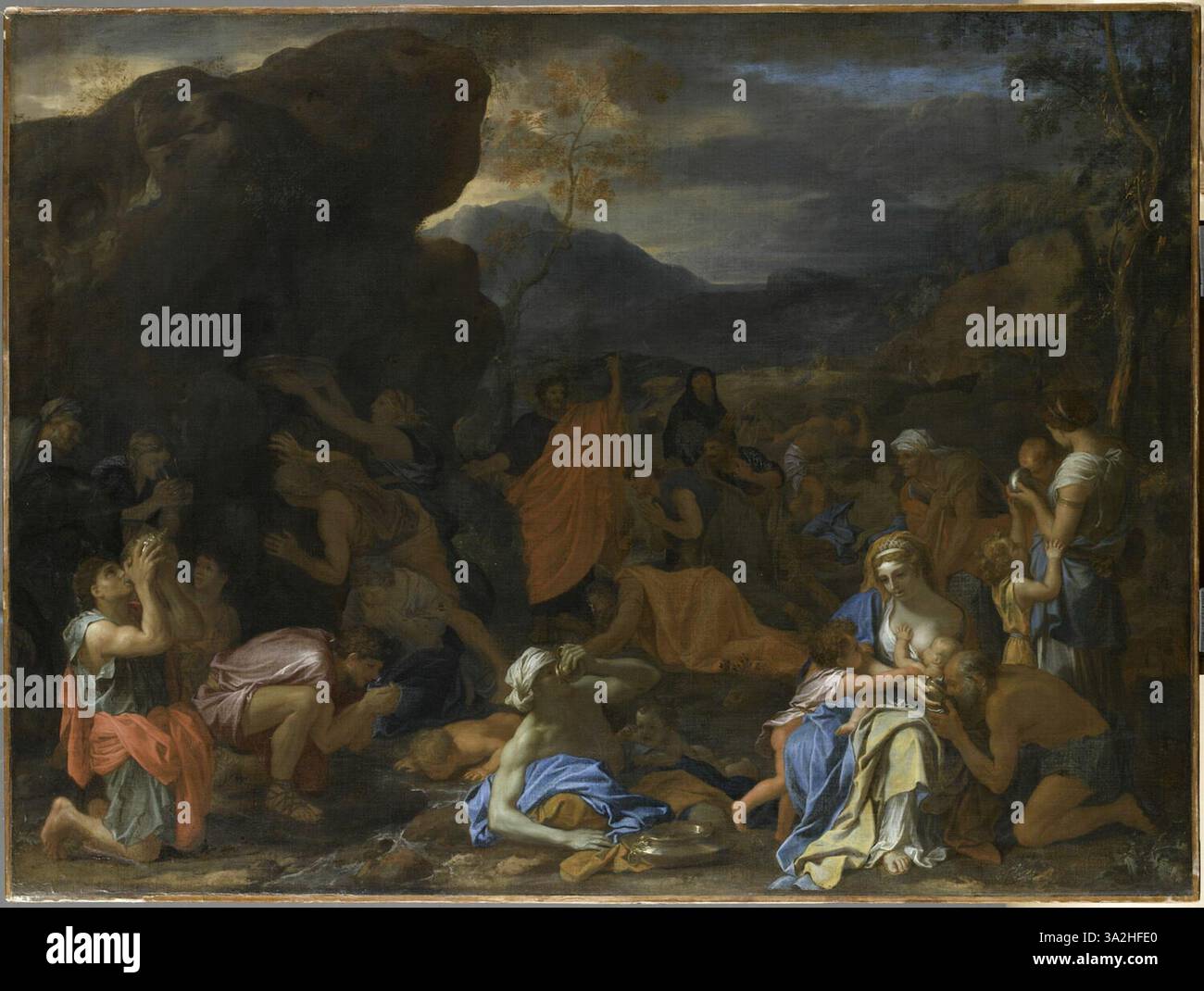 A depiction by Charles Le Brun, ‘Le Frappement du rocher,’ circa 1650 ...
