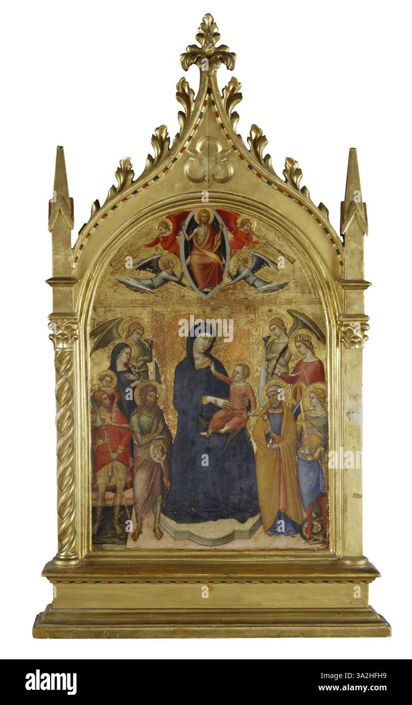 In this piece from Lorenzetti’s circle, the Madonna is depicted with ...