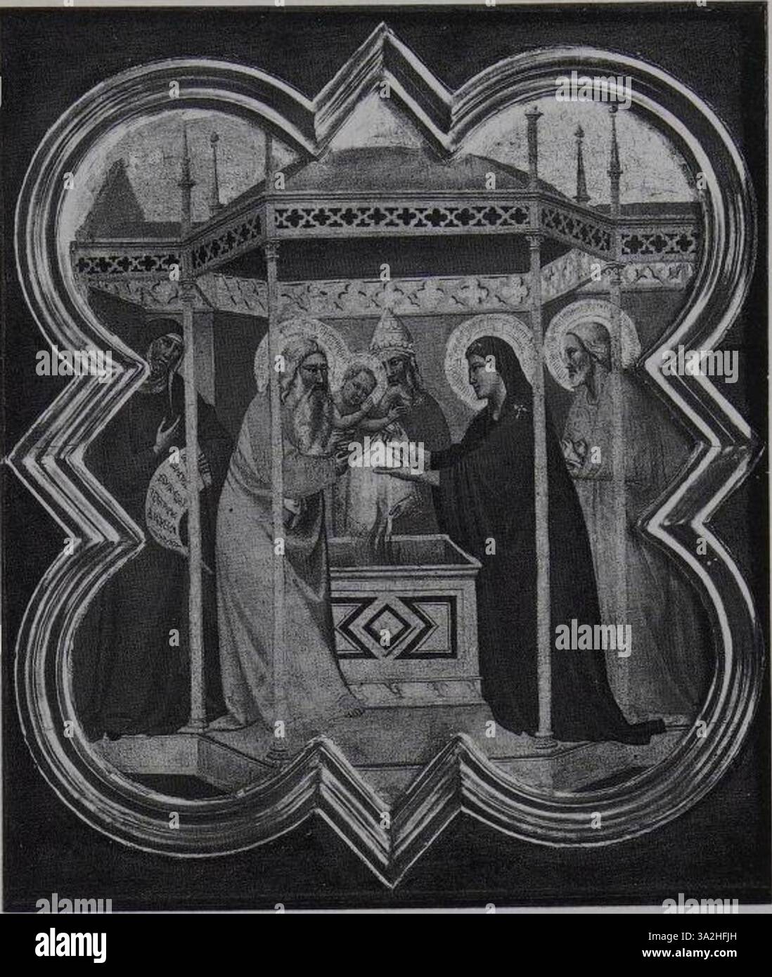 Taddeo Gaddi's work portrays a religious scene with vivid colors and a ...