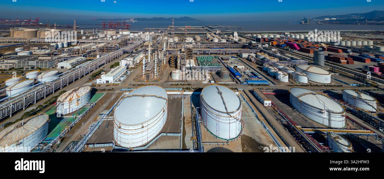 Formosa Plastics Industrial Park, Ningbo, Zhejiang, China Stock Photo ...