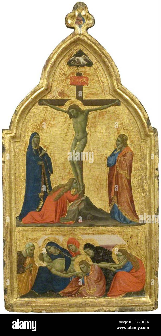 Taddeo Gaddi’s Crucifixion and Lamentation, created circa 1335, captures Christ’s suffering and ...