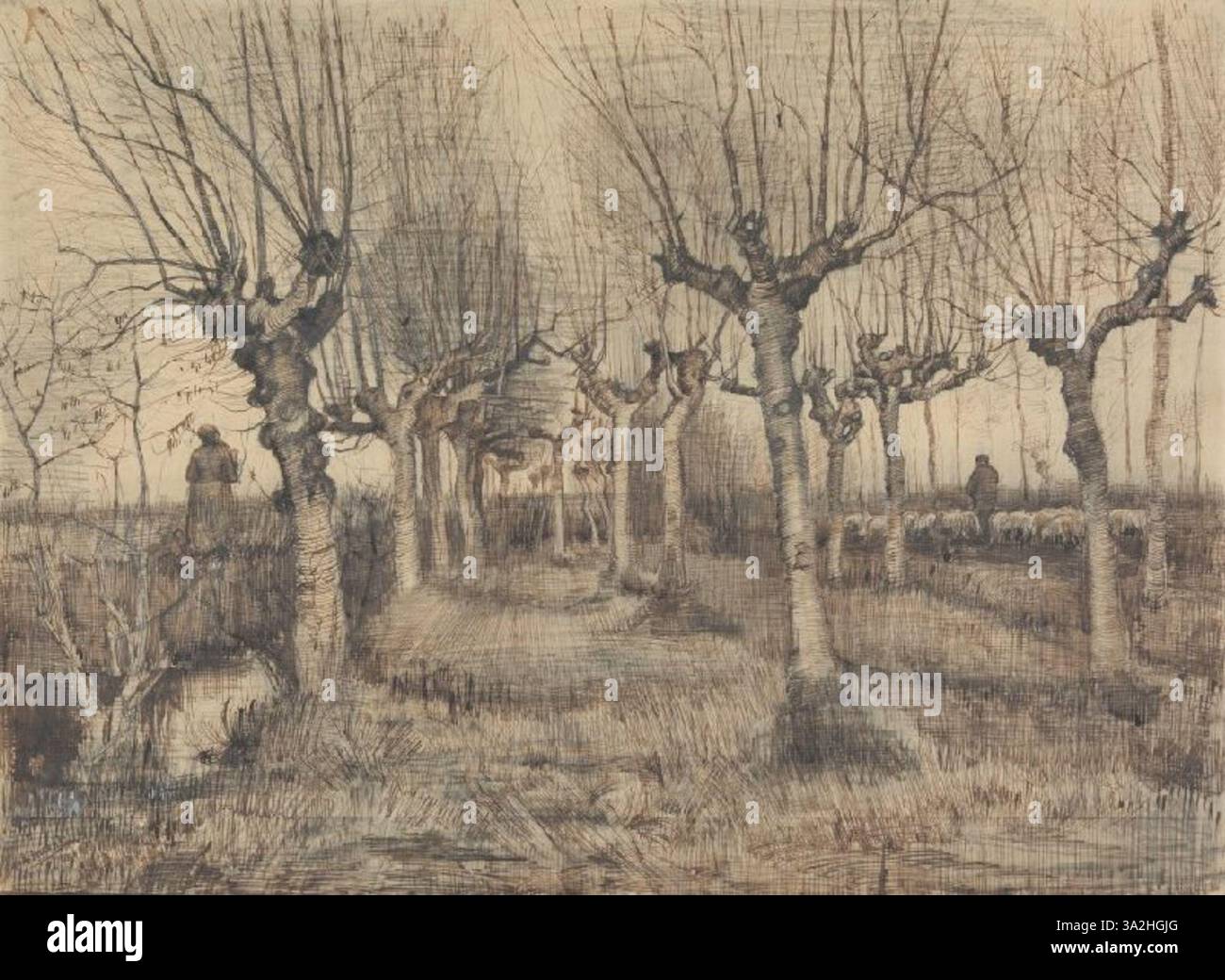 In this watercolor painting from 1884, Van Gogh captures the serene ...