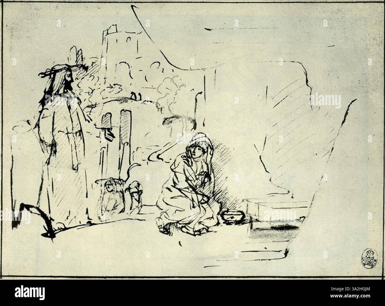 Rembrandt’s technique of contrasting light and shadow enhances the ...