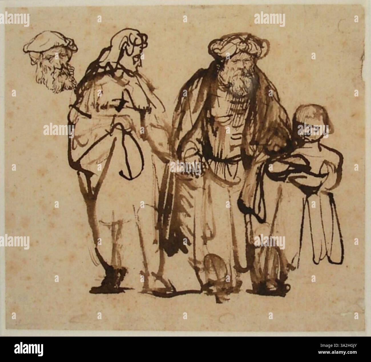 Rembrandt's painting shows the biblical figures of Jacob, his son ...