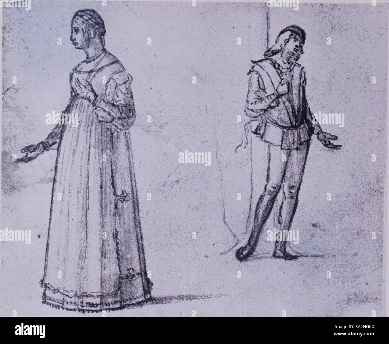 This sketch explores the structure of a figure, emphasizing its ...