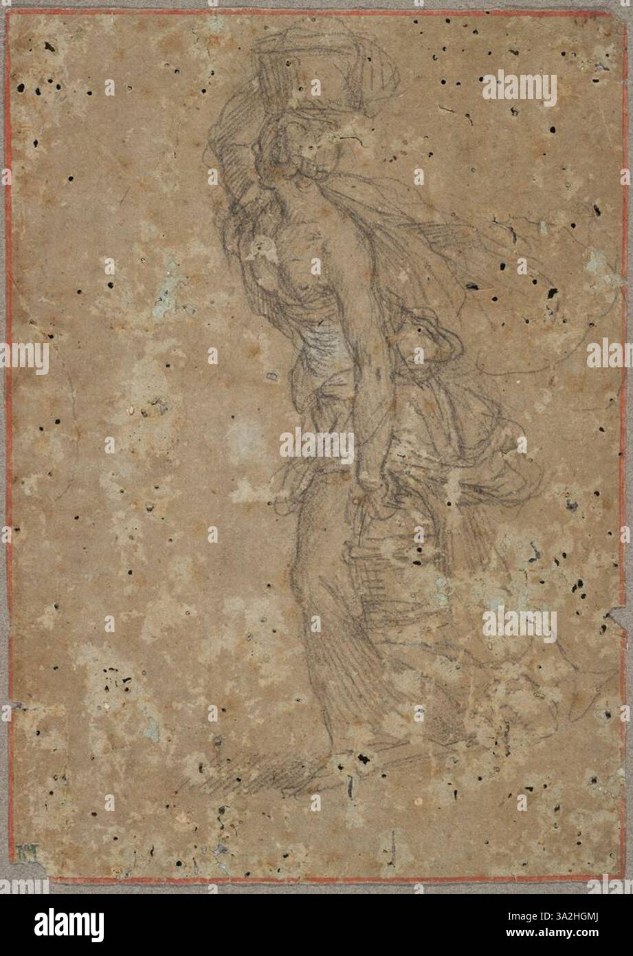 This work presents a woman carrying water, capturing the simplicity of ...