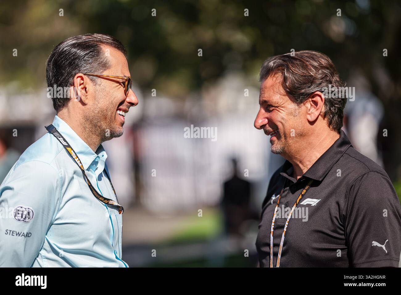 MELBOURNE, AUSTRALIA - MARCH 13: Enrique Bernoldi of Brazil and FIA ...