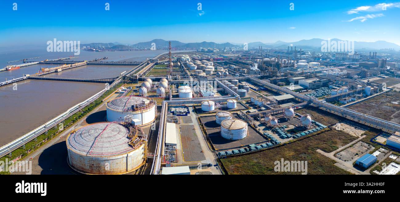Formosa Plastics Industrial Park, Ningbo, Zhejiang, China Stock Photo ...