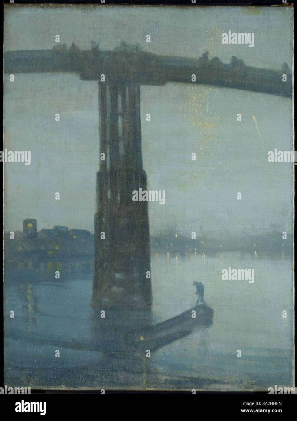 'y140 001' exemplifies Whistler's use of light and tonal contrasts to ...