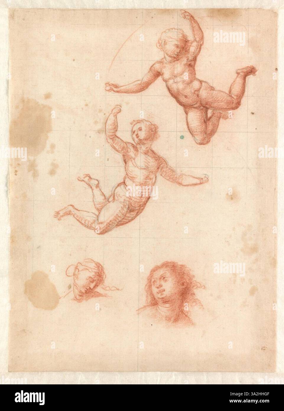 This study by Fra Bartolommeo focuses on two flying angels, with ...