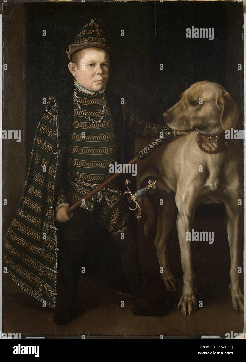 This 16th-century portrait by Anthonis Mor depicts a dwarf of Cardinal ...