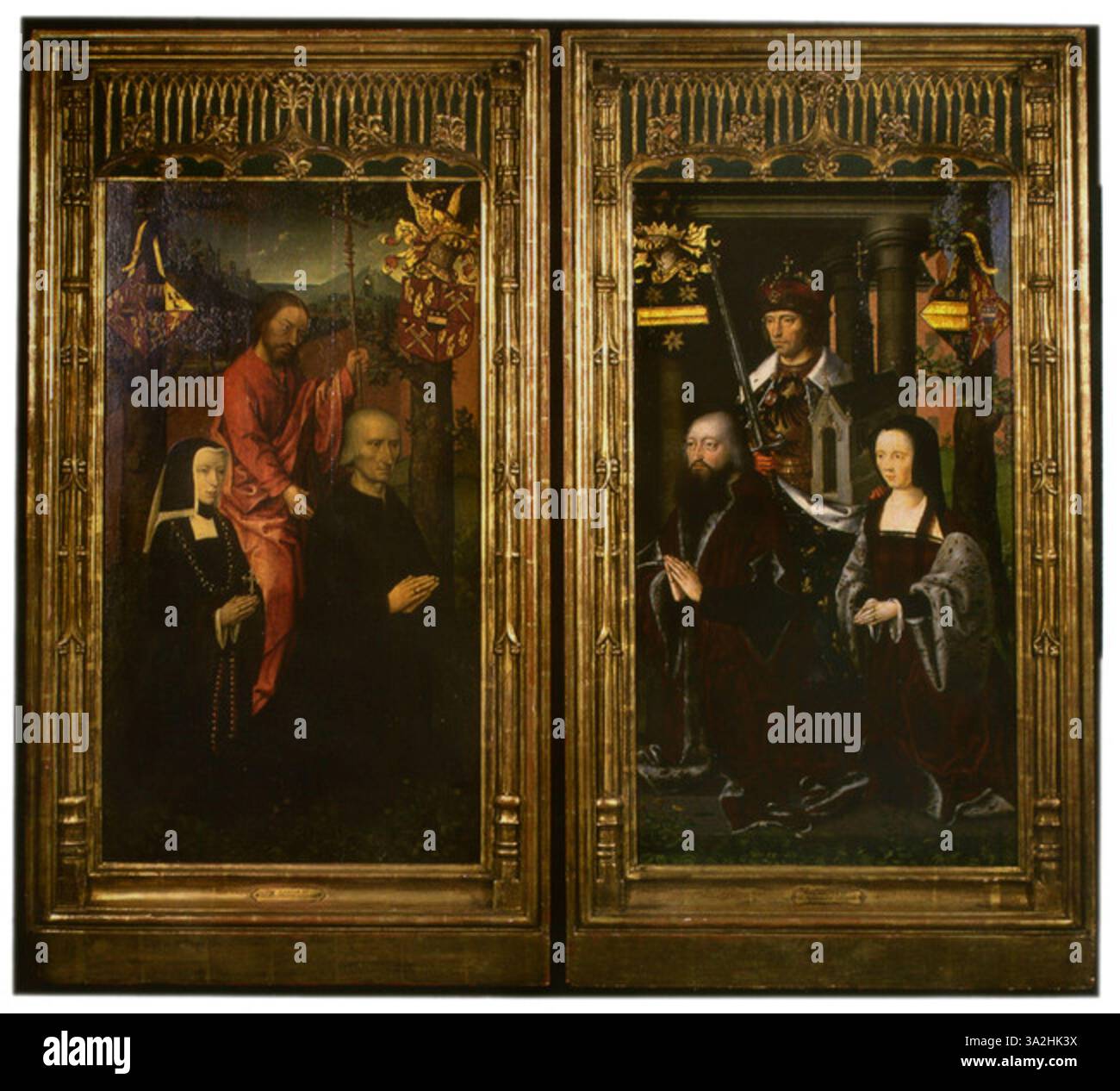 A devotional painting attributed to the Master of the Magdalene Legend, showing Christ with ...