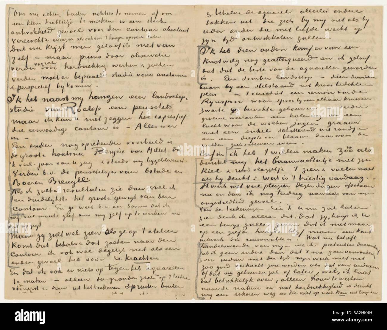 This piece by Van Gogh features bold color contrasts and expressive ...