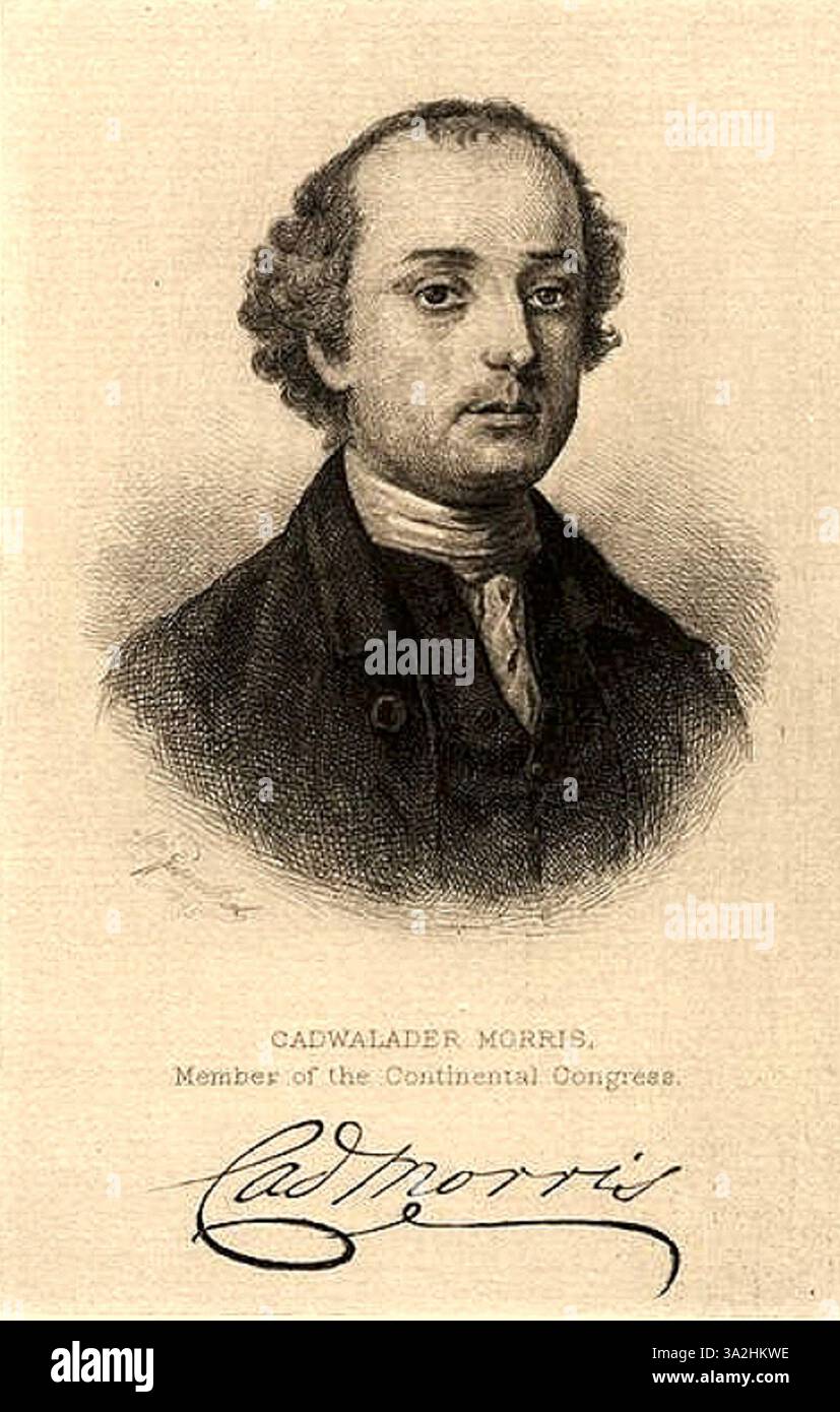 This etching by Max Rosenthal depicts Cadwalader Morris, a member of ...