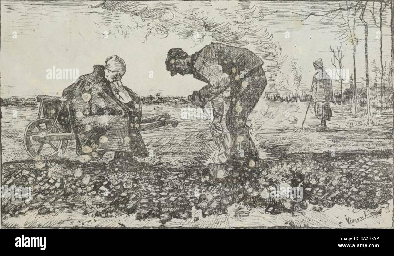 This piece by Van Gogh features his iconic thick brushwork and intense ...