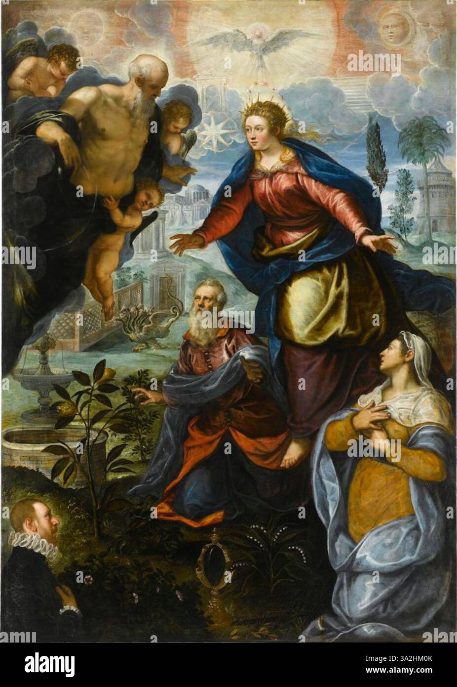 This painting by Domenico Tintoretto illustrates the Immaculate ...
