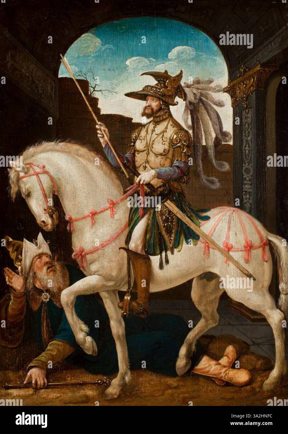 The painting 'King Sapor of Persia Humiliating Emperor Valerian' from ...