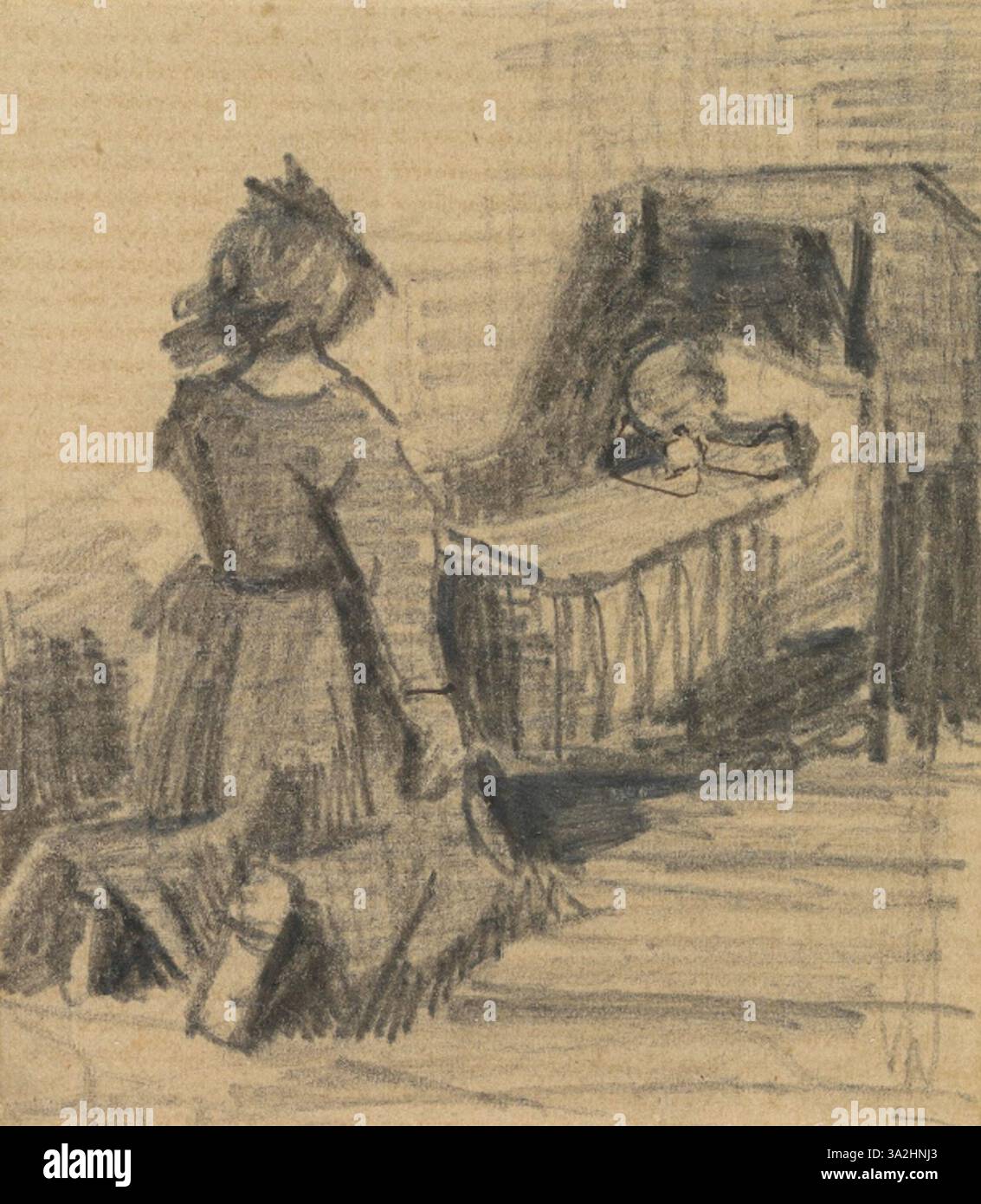 A 1970 painting by Vincent van Gogh, demonstrating his unique brushwork ...