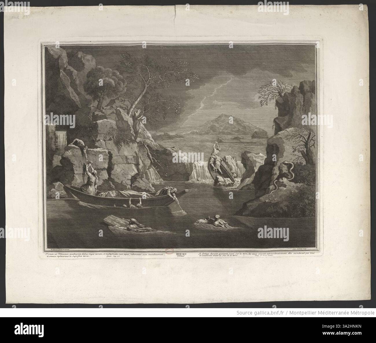 Jean Audran’s engraving of Winter and the Deluge, based on Poussin’s ...