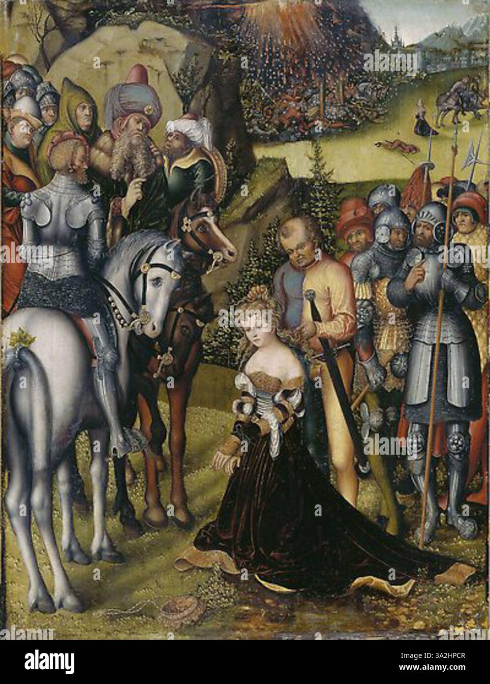 This painting depicts the beheading of Saint Catherine of Alexandria, a ...