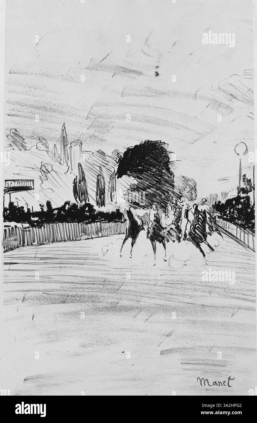 This version of 'The Races' by Manet depicts the same horse race theme ...