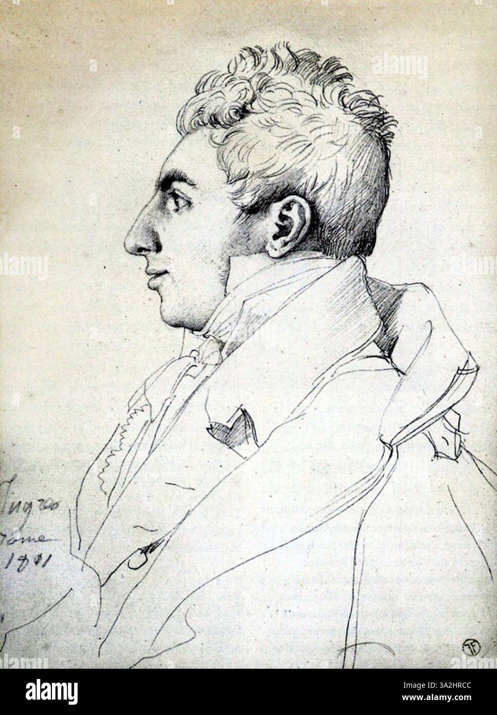 This formal portrait by Jean-Auguste-Dominique Ingres depicts an ...