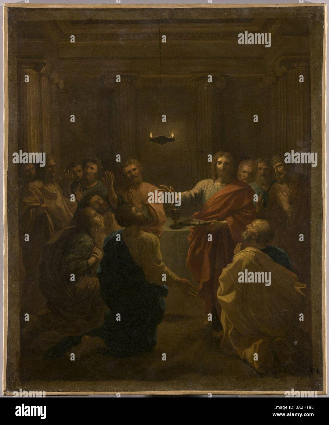 'Jésus Christ instituant l'Eucharistie' by Nicolas Poussin depicts the ...