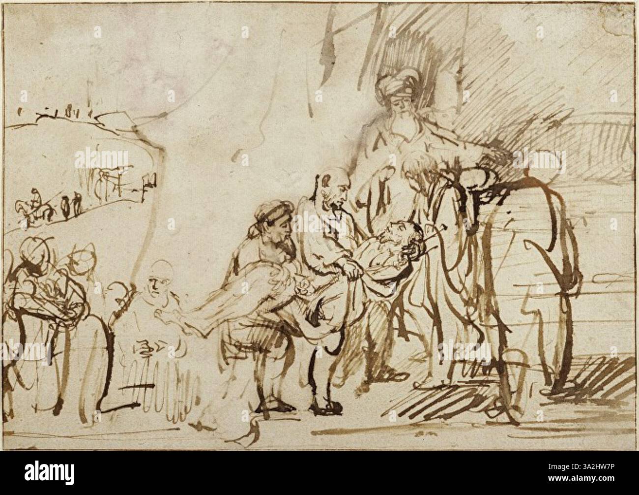 Benesch 0485 by Rembrandt captures a subject with delicate precision ...