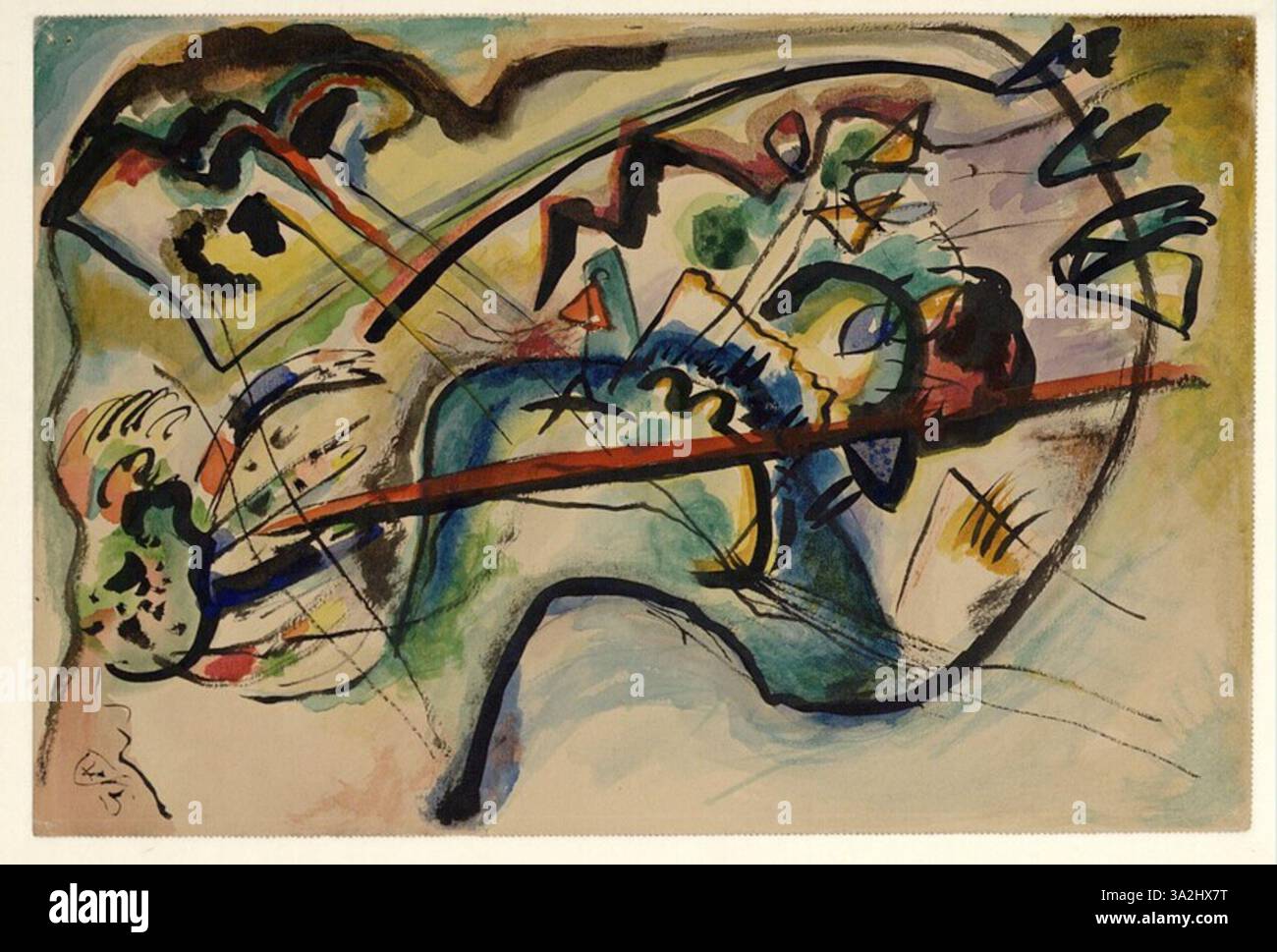 This untitled composition by Wassily Kandinsky from 1915 features ...