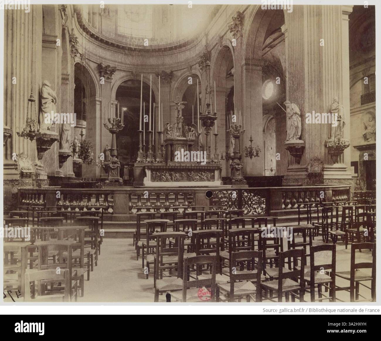 Eugène Atget’s photograph captures the main altar (maître-autel) of St ...