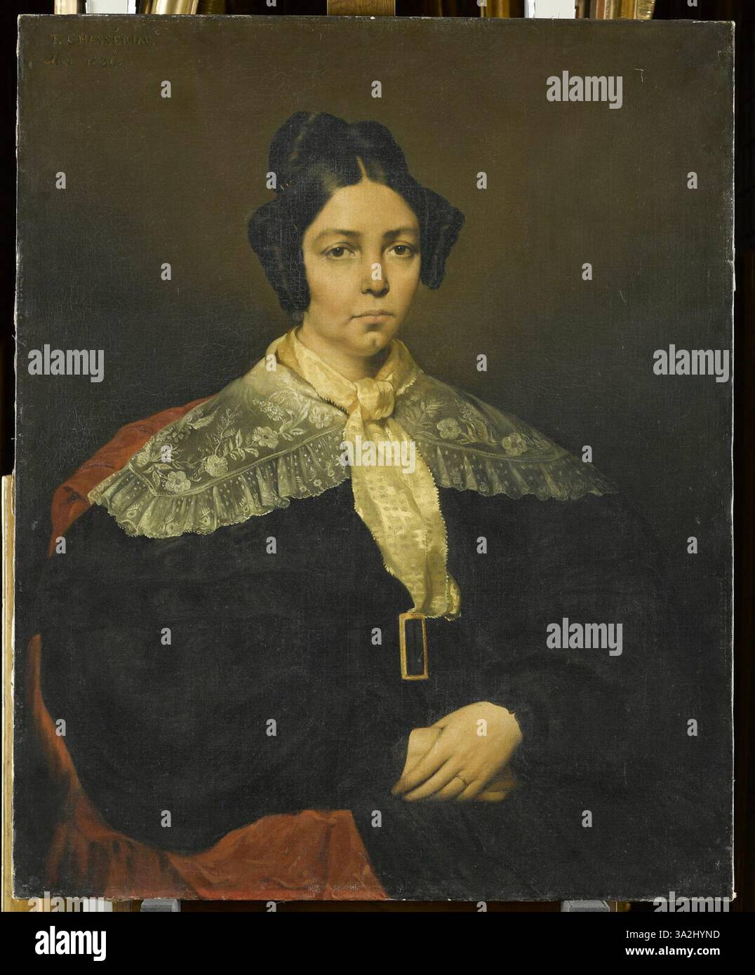 This portrait depicts Marie-Madeleine Chassériau, the mother of the ...