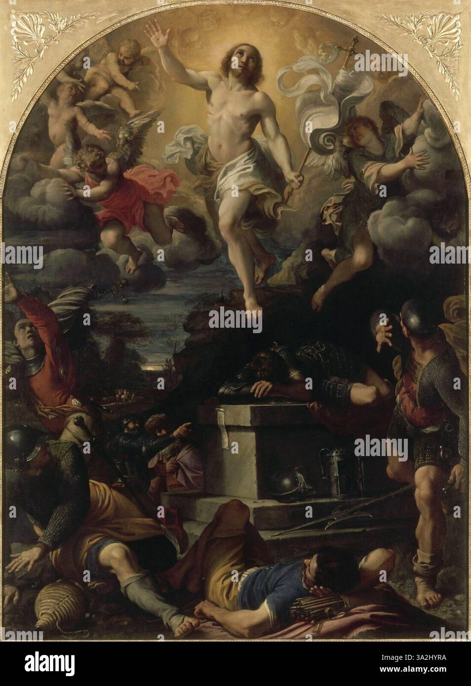 'La Résurrection du Christ' by Annibale Carracci depicts the ...