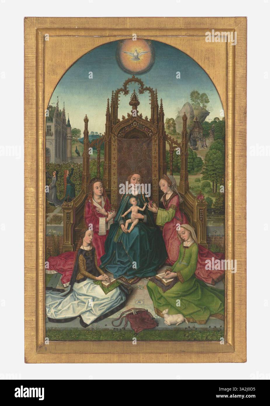'Madonna and Child Enthroned with Saints' by the Bruges Master of 1499 ...
