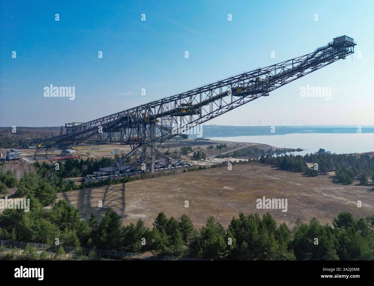 06 March 2025, Brandenburg, Lichterfeld: The visitor mine with the F60 ...