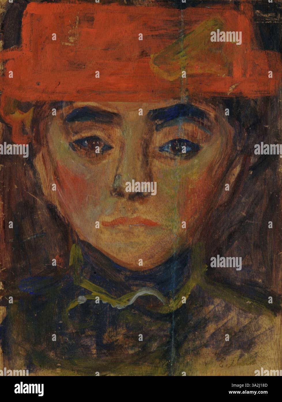 This portrait study by Edvard Munch, painted between 1892 and 1893 ...