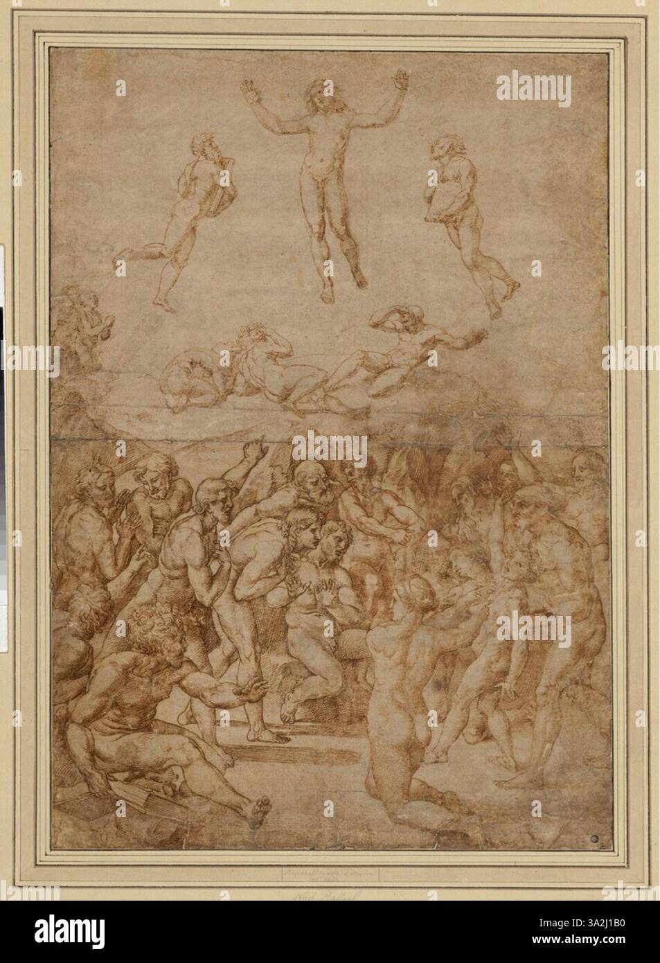 This depiction of Raphael's 'Die Transfiguration' shows the figures as ...