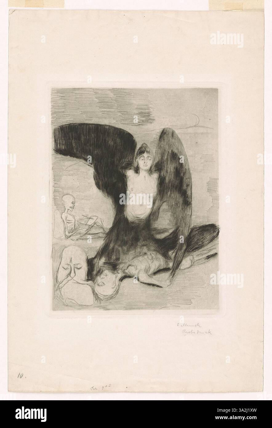 In 'Harpy,' Edvard Munch depicts a mythical creature with exaggerated ...
