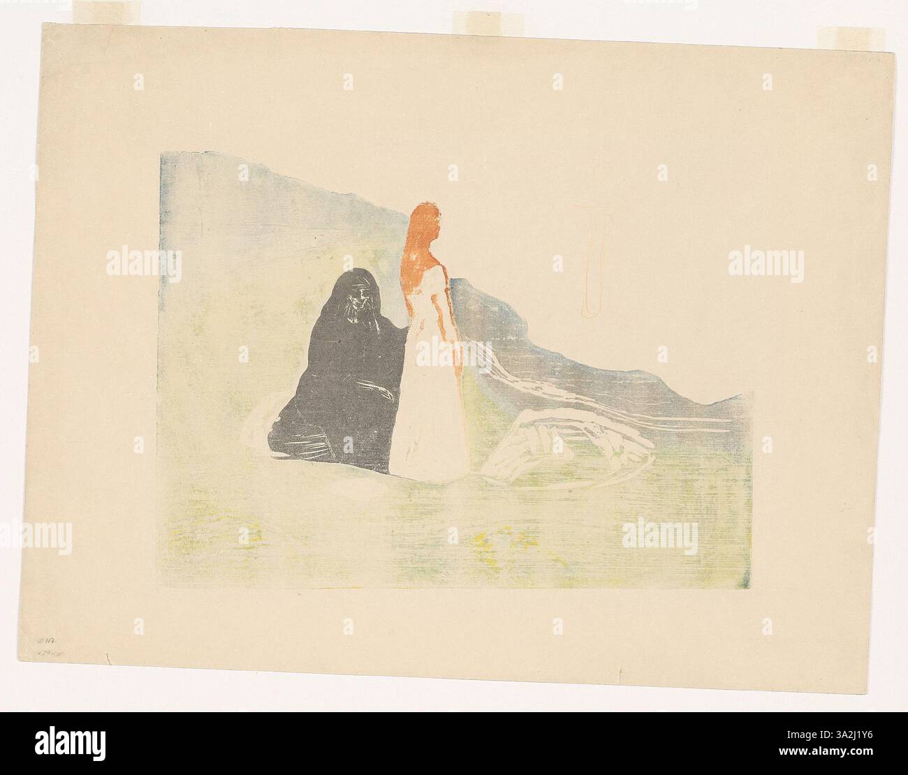 'Two Women on the Shore' by Edvard Munch depicts two women standing at ...