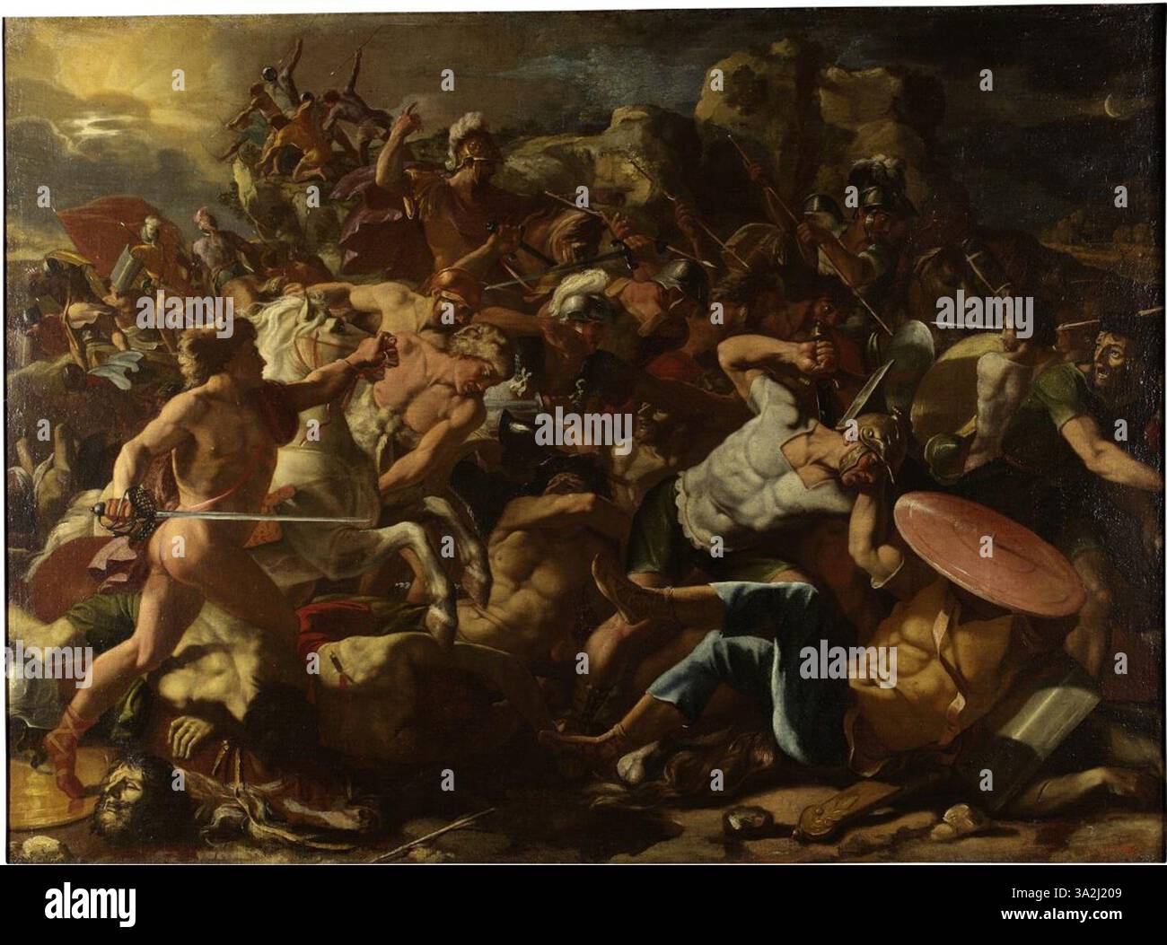 'The Victory of Joshua over the Amorites' by Poussin, painted between ...