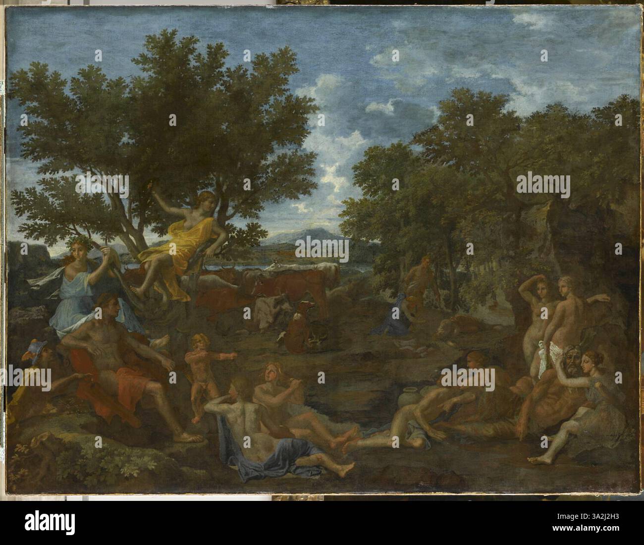 'Apollon amoureux de Daphné' by Nicolas Poussin, painted between 1663 ...