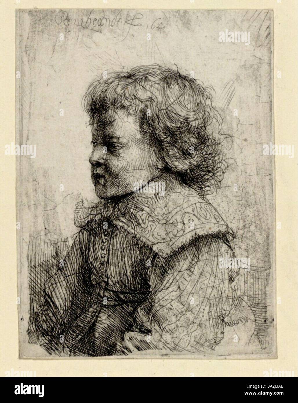 This Rembrandt portrait captures the subject's face with dramatic ...