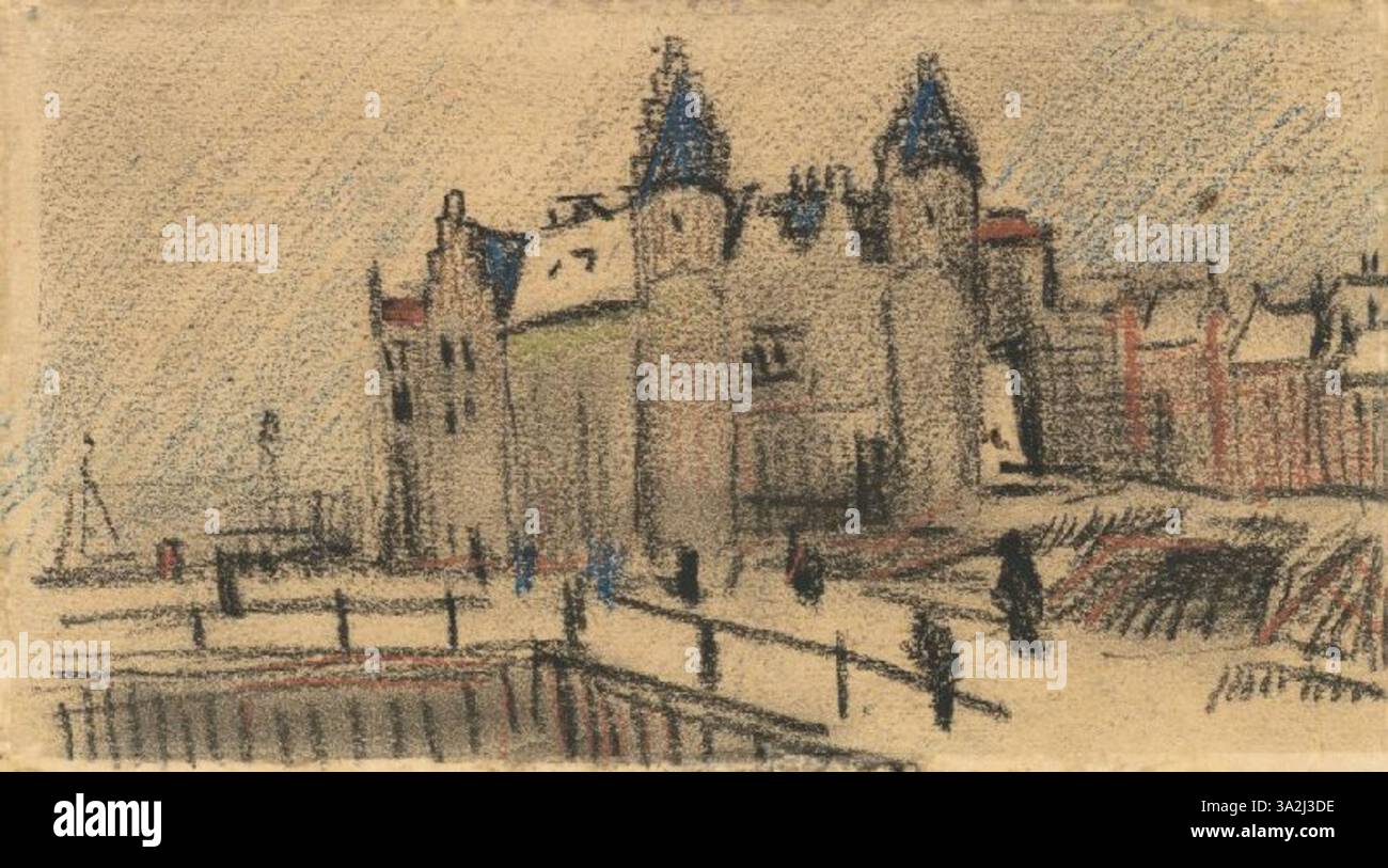This artwork by Vincent van Gogh showcases his expressive brushwork and ...