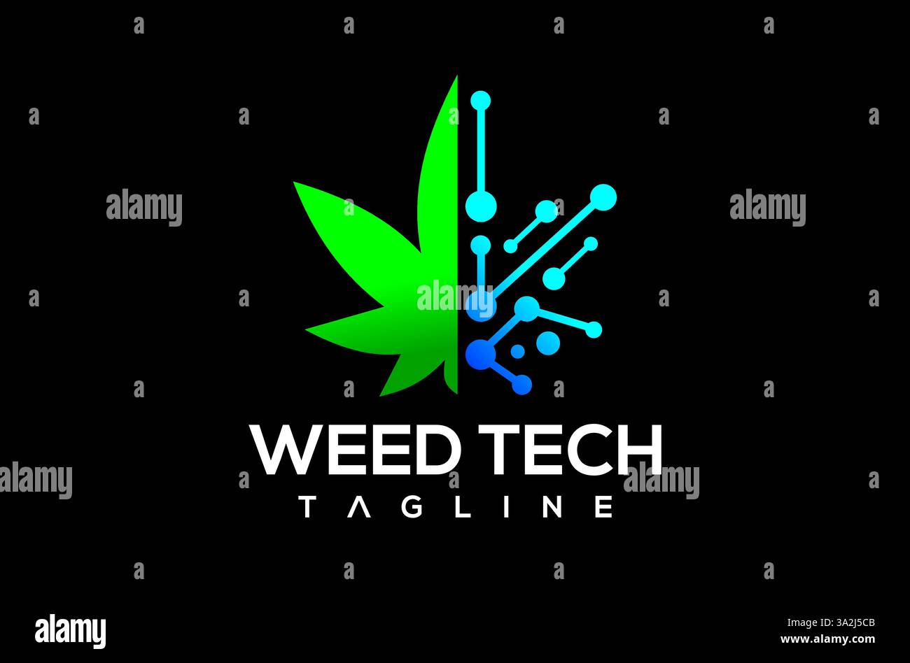 Marijuana Leaf Weed Cannabis Technology Logo Design, Bio Tech Logo, Healthcare Fitness Medicine ...