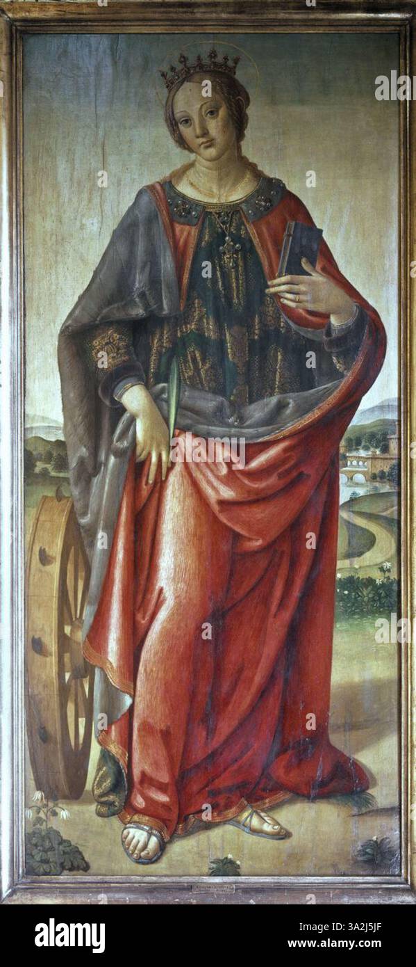 This 15th-century work by Cosimo Rosselli depicts Saint Catherine of ...